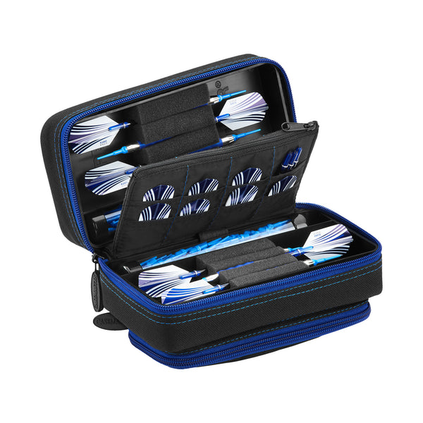 Casemaster Plazma Pro Dart Case Black with Sapphire Zipper and Phone P ...