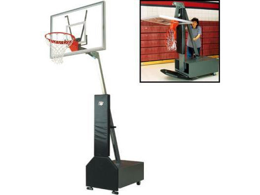 Bison Club Court Portable Basketball System - Acrylic Backboard ...