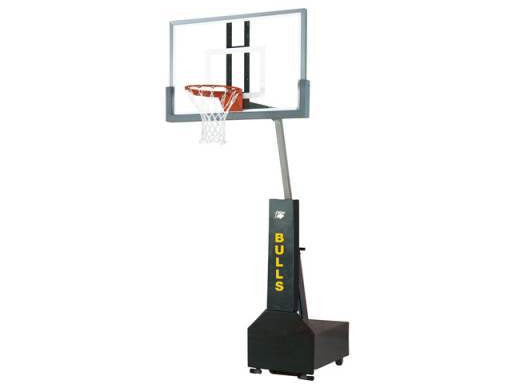 Bison Club Court Portable Basketball System - Glass Backboard – HomeFitPlay